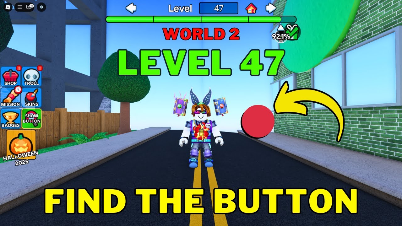 How To Complete Roblox Find The Button World 2 Level 47 - YouTube