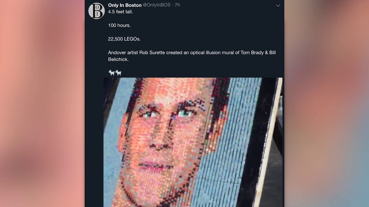Local Artist Creates Insane LEGO Masterpiece of Tom Brady And Bill ...