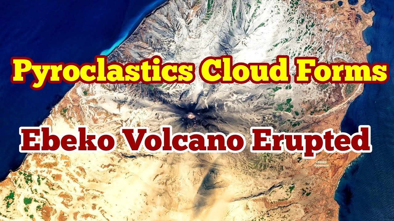 Ebeko Volcano Eruption Pyroclastics Cloud Forms, Kuril Islands, Russia ...