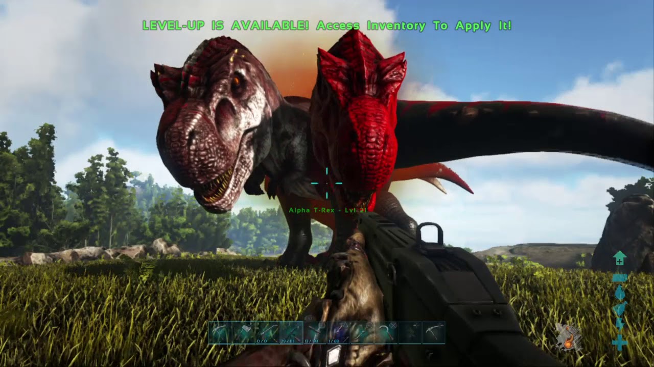 How to spawn in alpha dinos in ark - YouTube