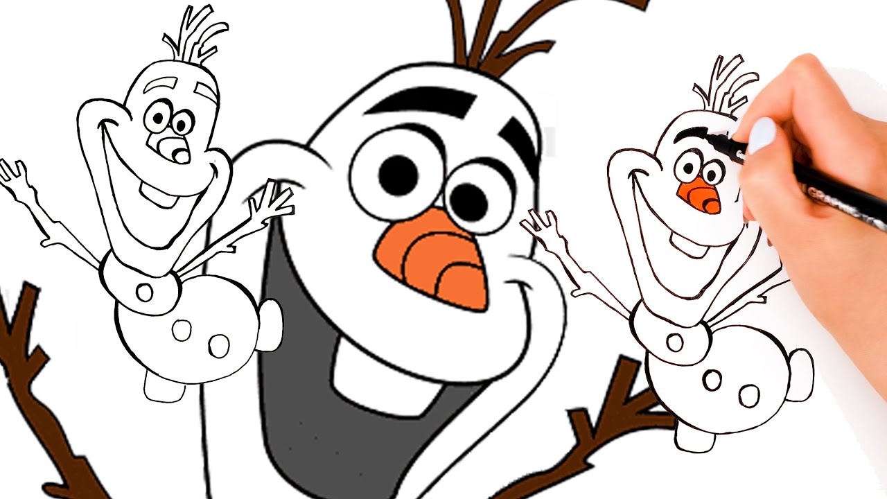How To Draw Olaf From Disney Frozen - YouTube