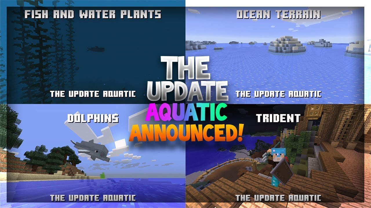 Minecraft - OCEAN UPDATE ANNOUNCED! UPDATE FEATURES "THE UPDATE AQUATIC ...