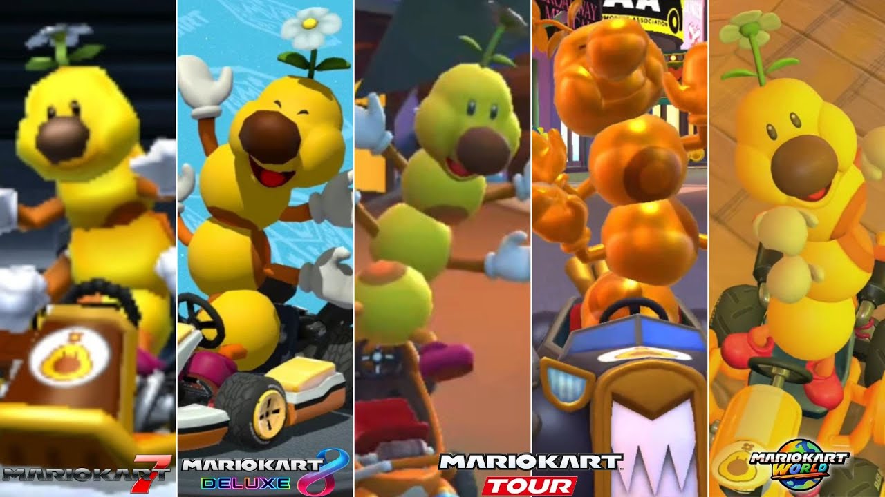Evolution Of Wiggler Characters In Mario Kart Games [2011-2025] - YouTube