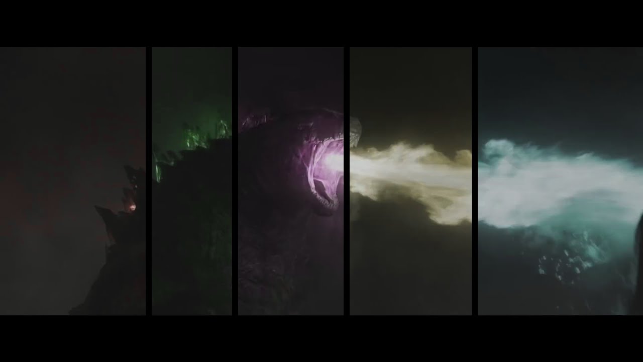 GODZILLA'S ATOMIC BREATH IN 5 DIFFERENT COLOURS - YouTube