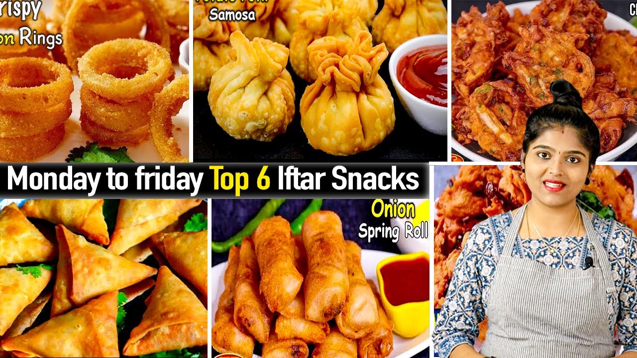 ஈஸியான 6 வகையான Iftar Snacks😋|6 Easy Iftar Snacks Recipes | Ramadan ...