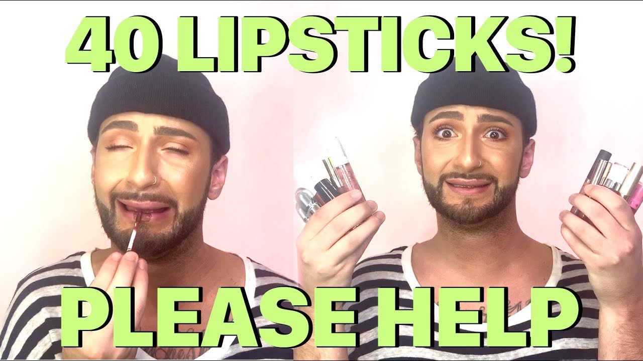 I TRIED ON EVERY LIPSTICK I OWN!!! ...my lips fell off - YouTube