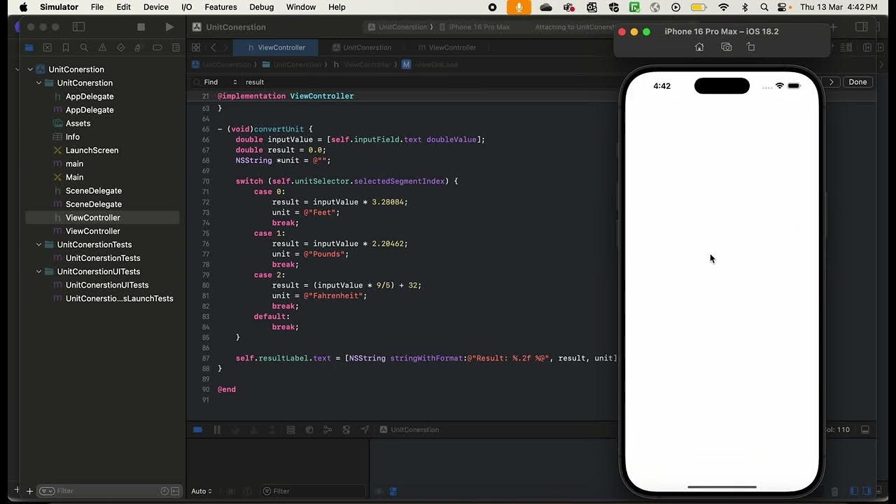 Unit conversion - Objective - C - YouTube