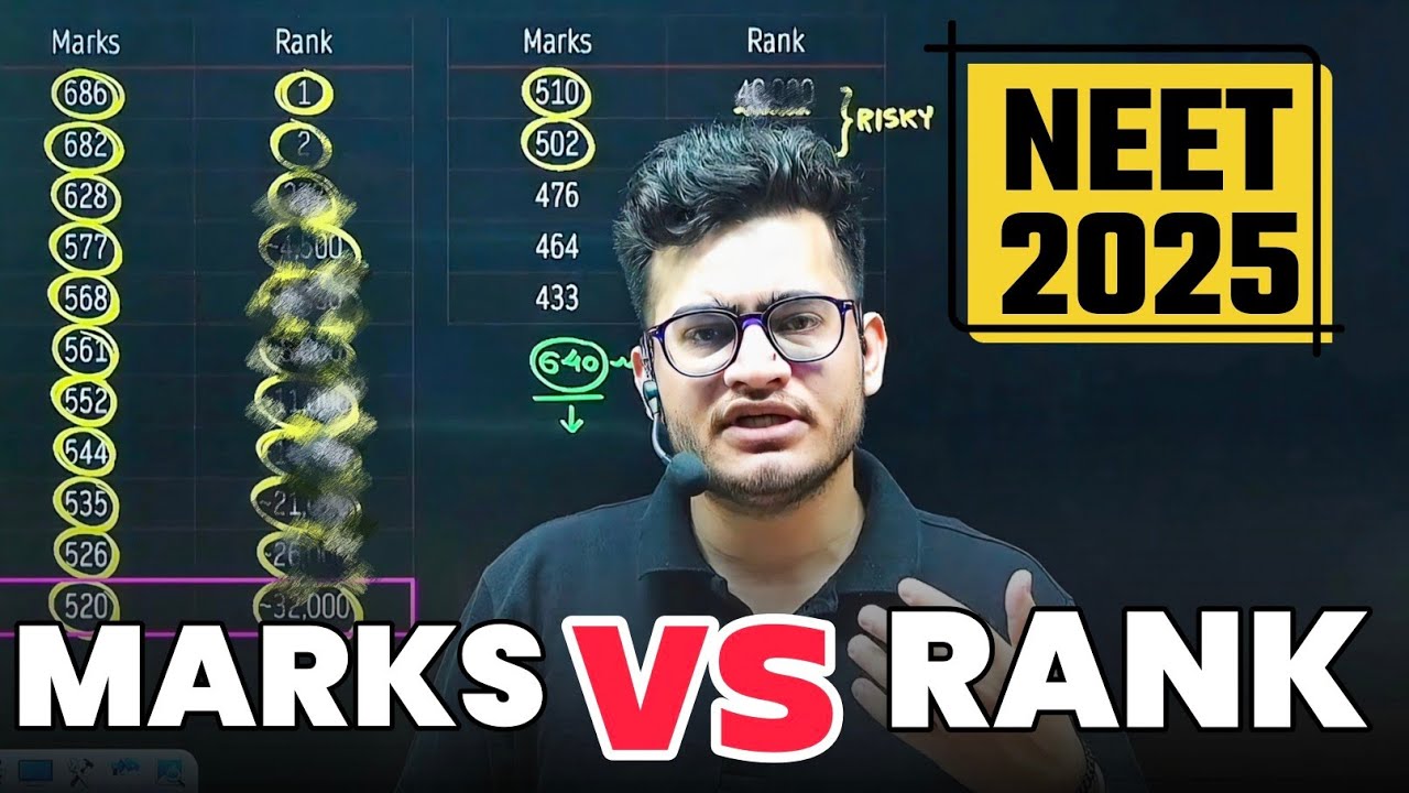 Rank VS Marks - NEET 2025 Results | Cutoff prediction - YouTube