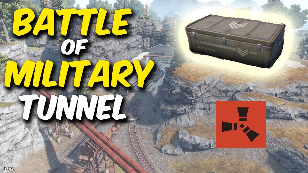 BATTLE of the MILITARY TUNNEL! Rust Solo Survival #1 - S1 - YouTube