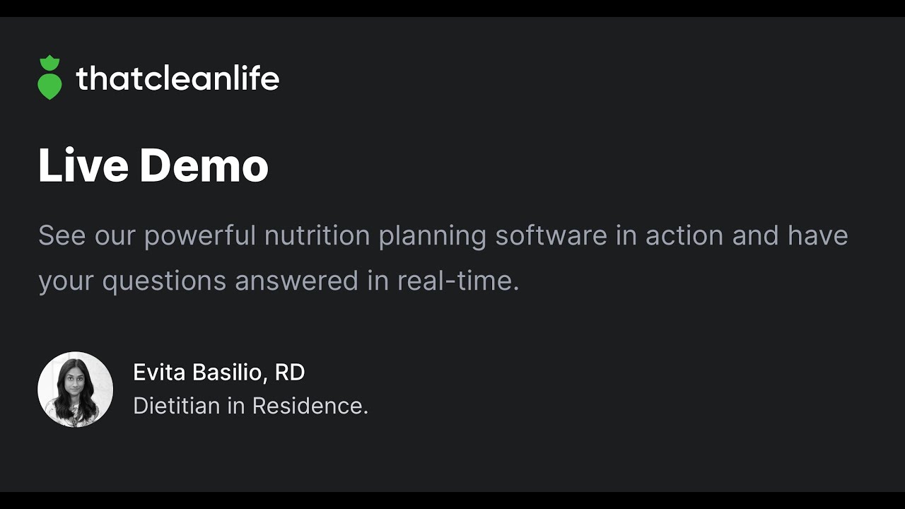 That Clean Life Live Demo - YouTube