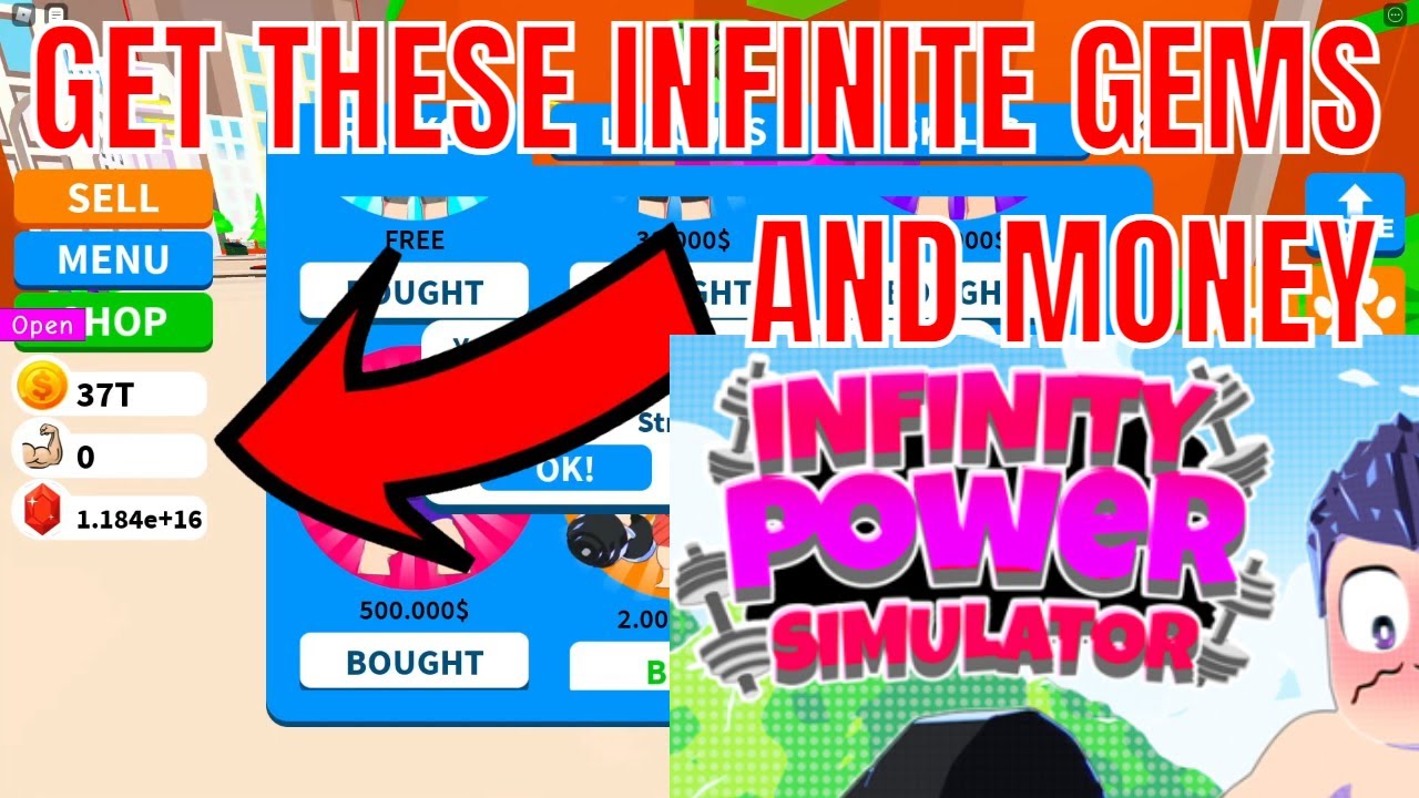 Infinity Power Simulator SCRIPT GUI NEW - Infinite Money and Gems ...