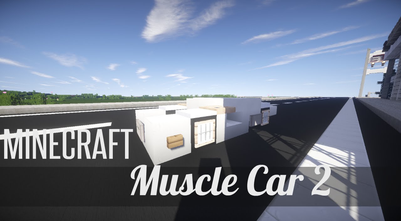 Minecraft Vehicle Tutorial - How to Build : Muscle Car 2. - YouTube