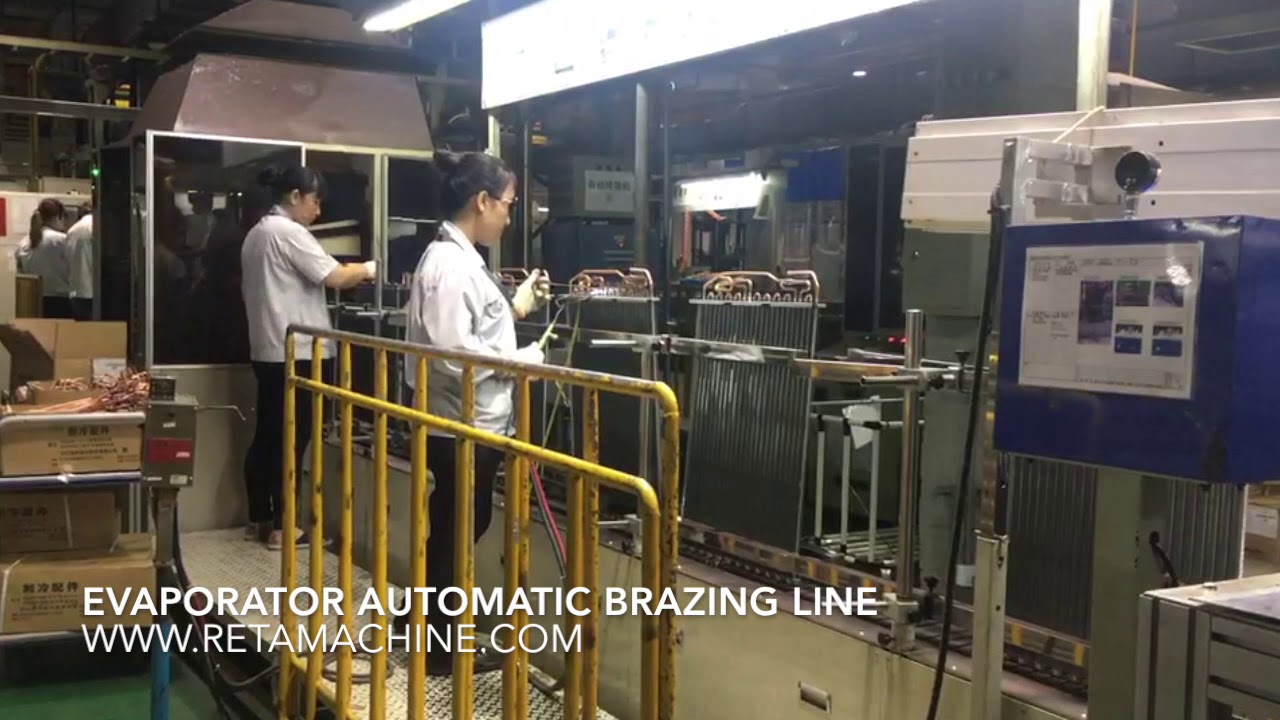 Evaporator Automatic Brazing Line - YouTube