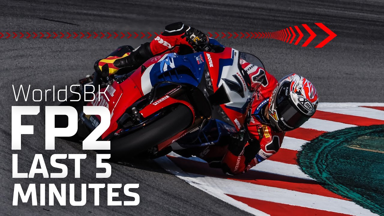 Final 5 mins of FP2 at Barcelona in WorldSBK | #CatalanWorldSBK - YouTube
