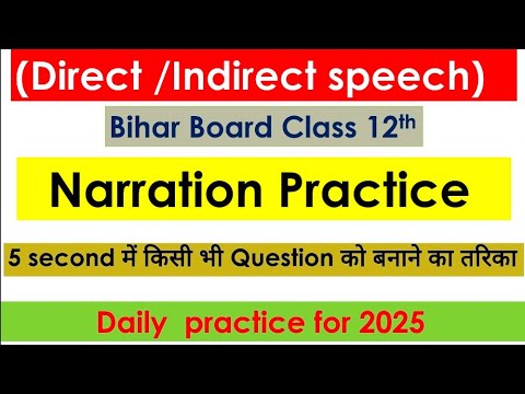 Direct or Indirect speech|Narration|Speech|Indirect Narration|Direct ...