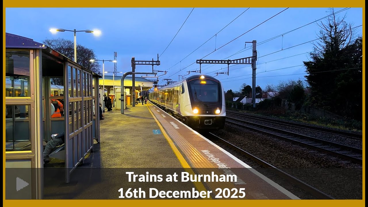 Trains at Burnham Station in 4K | GWR, Elizabeth Line and Freight ...