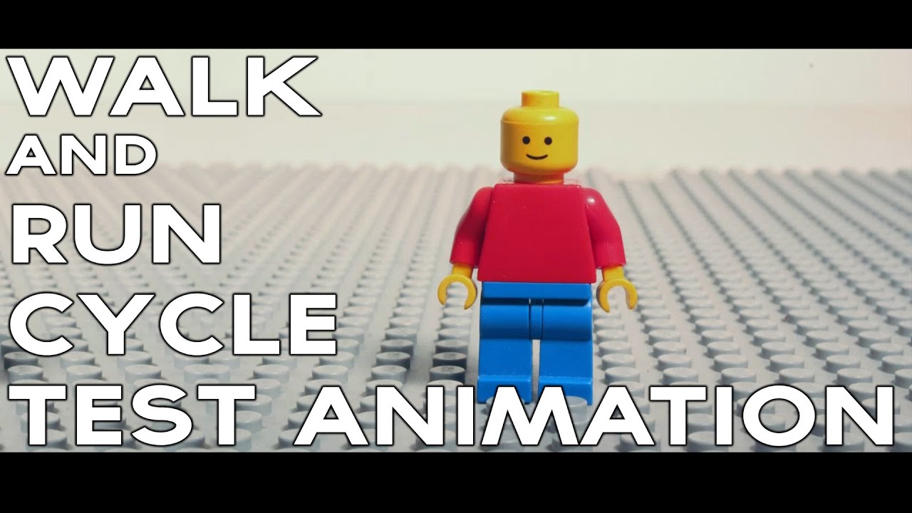 LEGO RUN AND WALK CYCLE - ANIMATION - [TEST] - YouTube