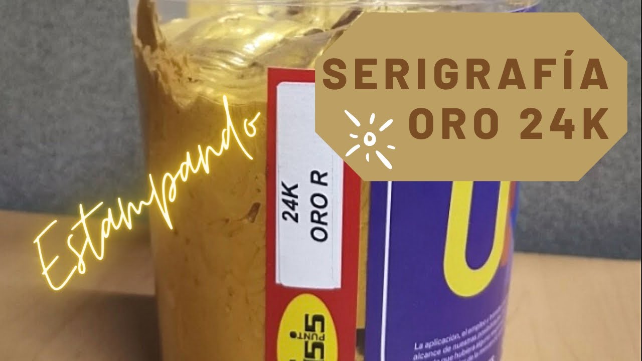 Estampando con tinta dorada -ORO 24K- (Serigrafía) - YouTube