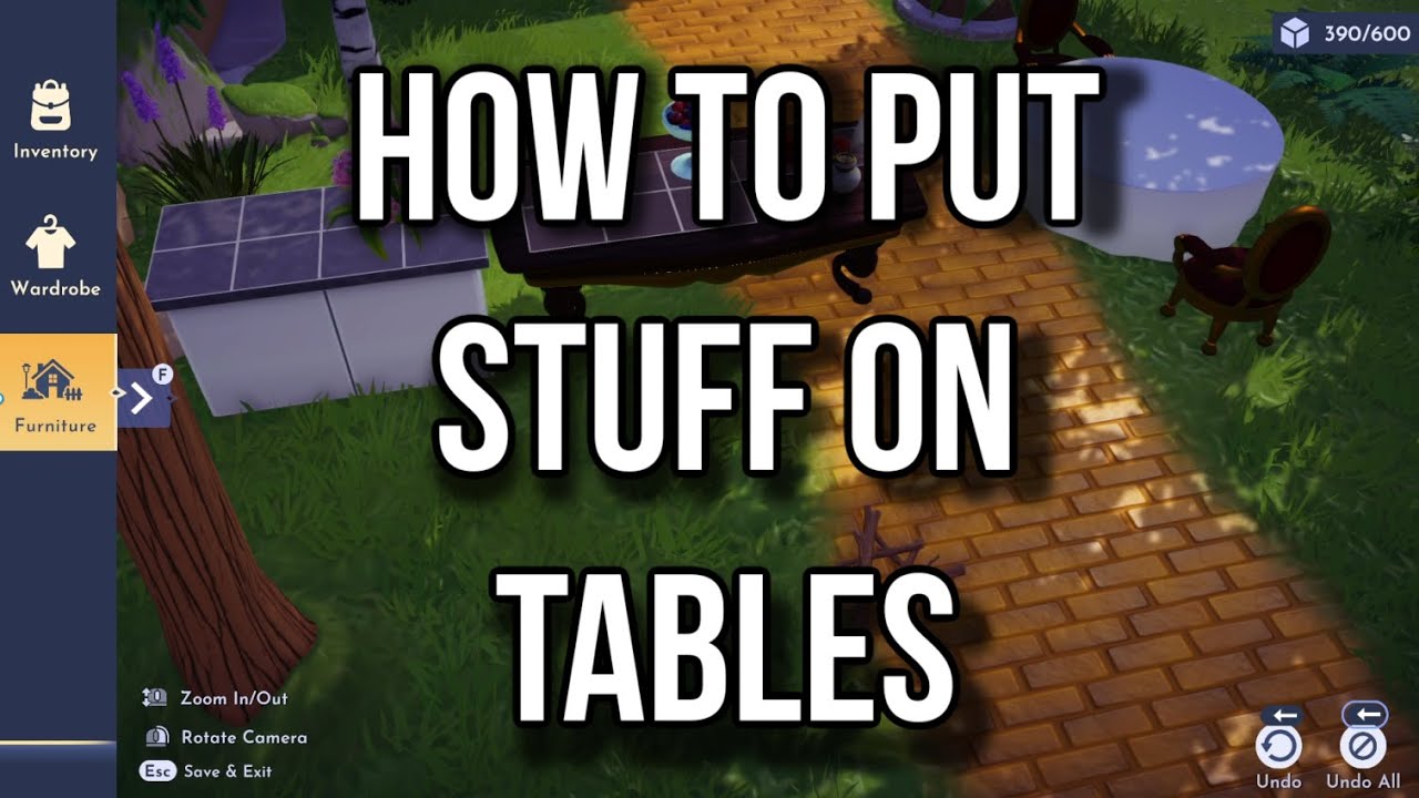 How To Put Stuff On Tables & Counters - Disney Dreamlight Valley - YouTube