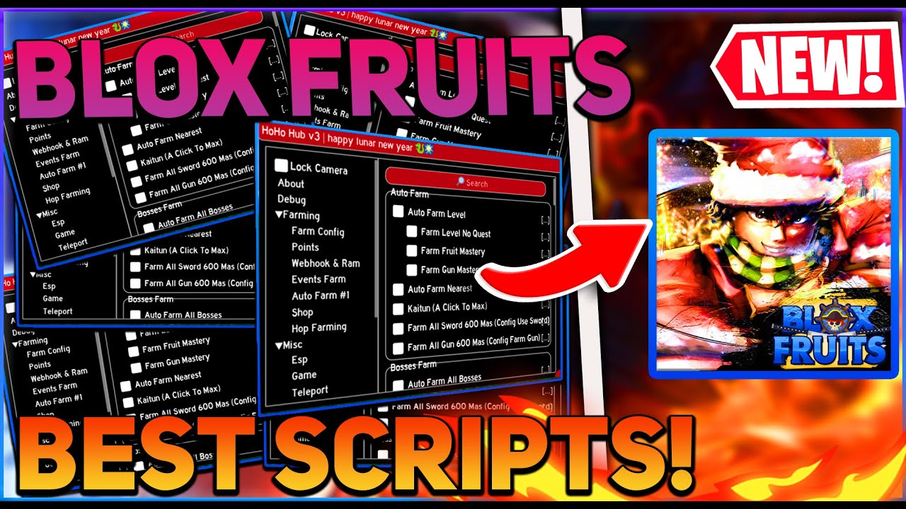 Blox Fruits Script / Hack | Auto Farm + FAST Mastery | FRUIT RAIN ...