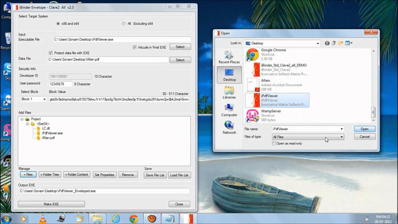 Software and Multiple File Protection using Clave2 dongle Envelope ...