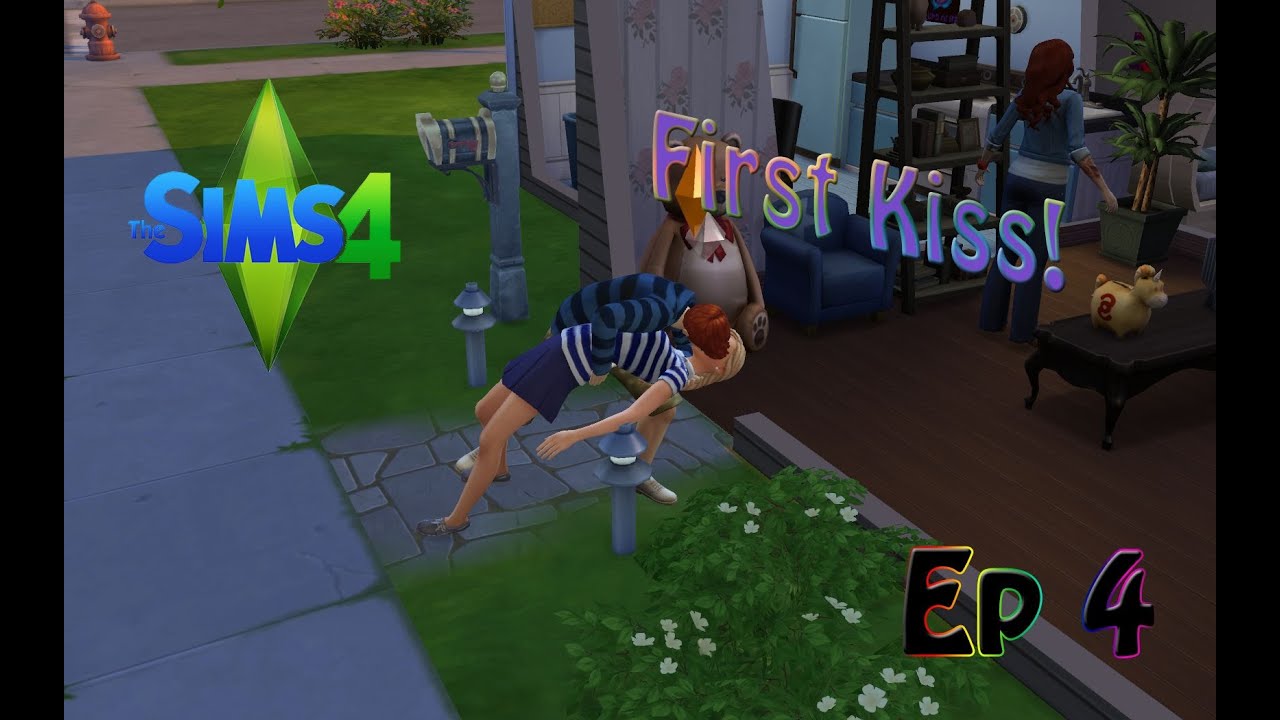 The Sims 4 - [Part 4] - First Kiss! - YouTube