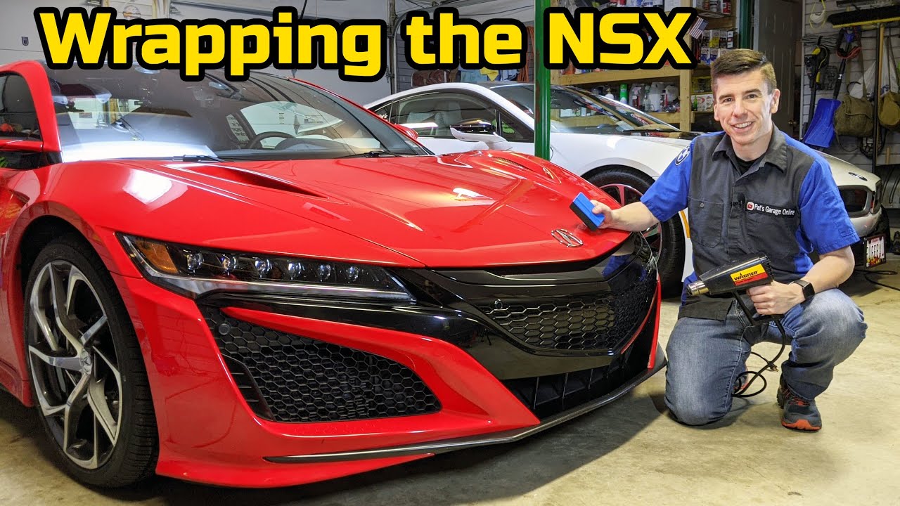 Wrapping the Silver NSX beak Black! - YouTube