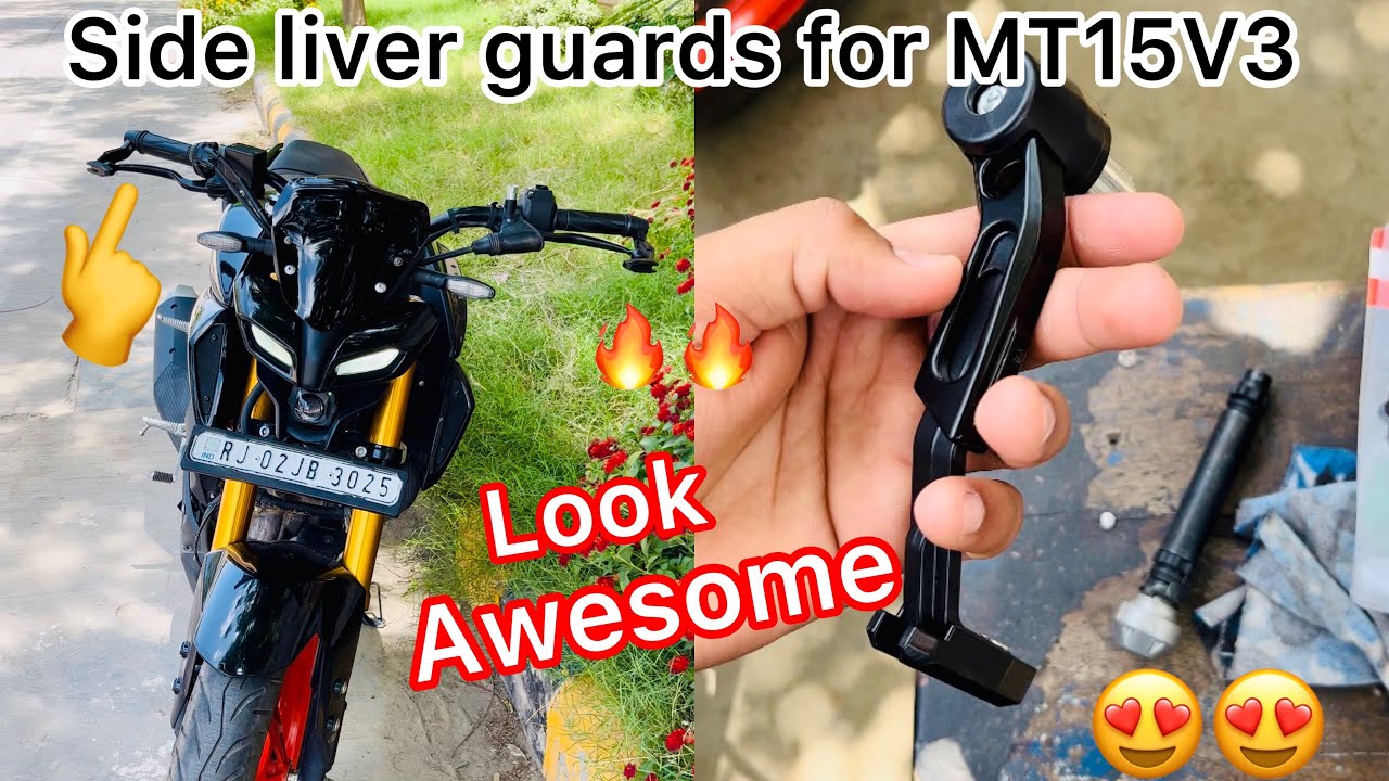 Liver guards for Yamaha Mt15v3 😍 || mt15v3 liver guards modification ...