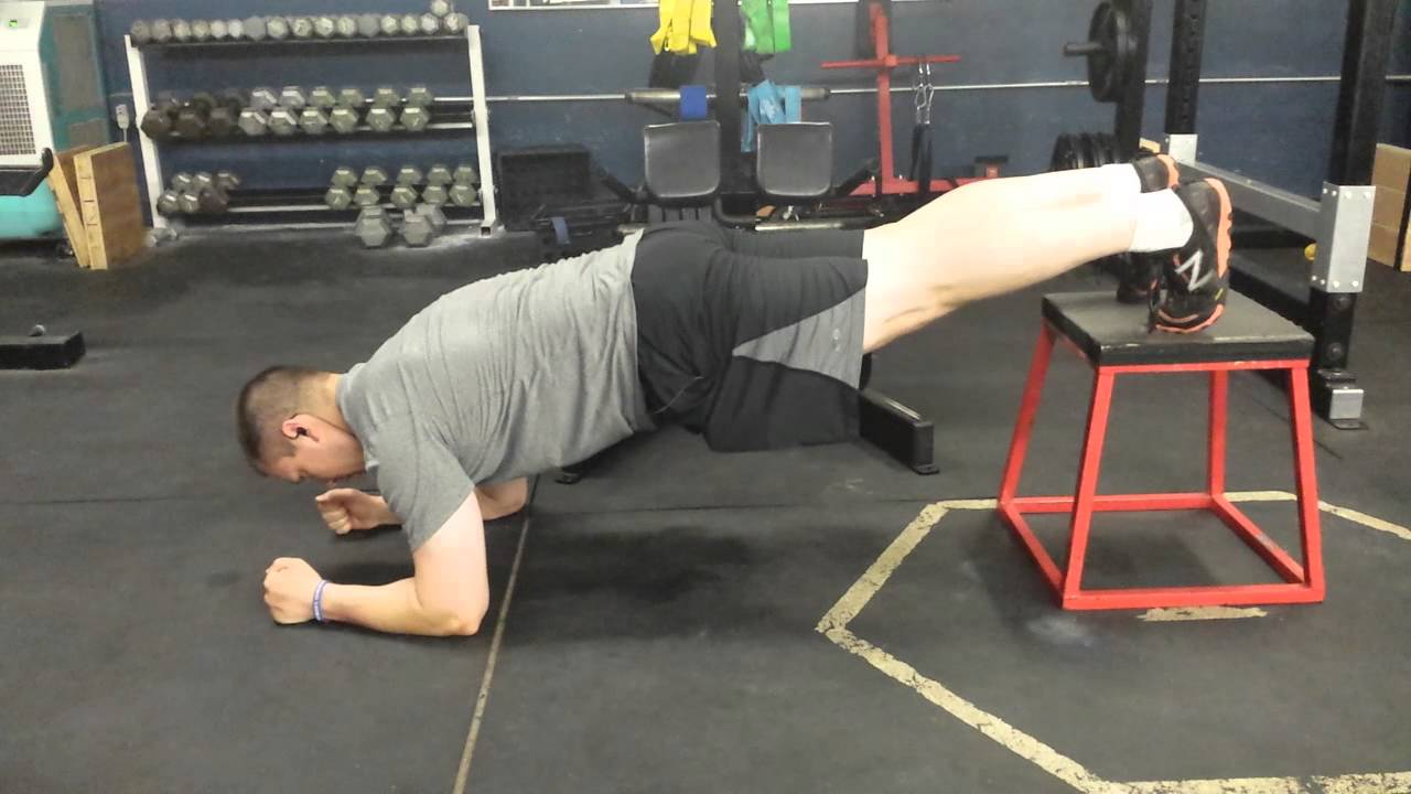 Feet Elevated Front Plank - YouTube
