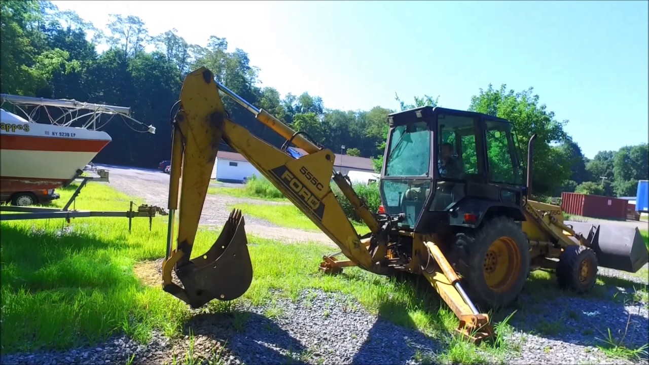 1991 Ford 555C Backhoe - YouTube