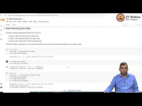Lecture 6.6: Summarizing discrete/continuous random variable data and... - YouTube