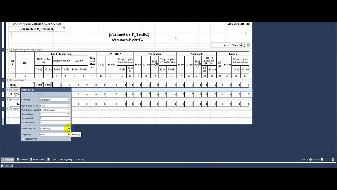 xTraReport - Ẩn 1 dòng trong Detail - YouTube