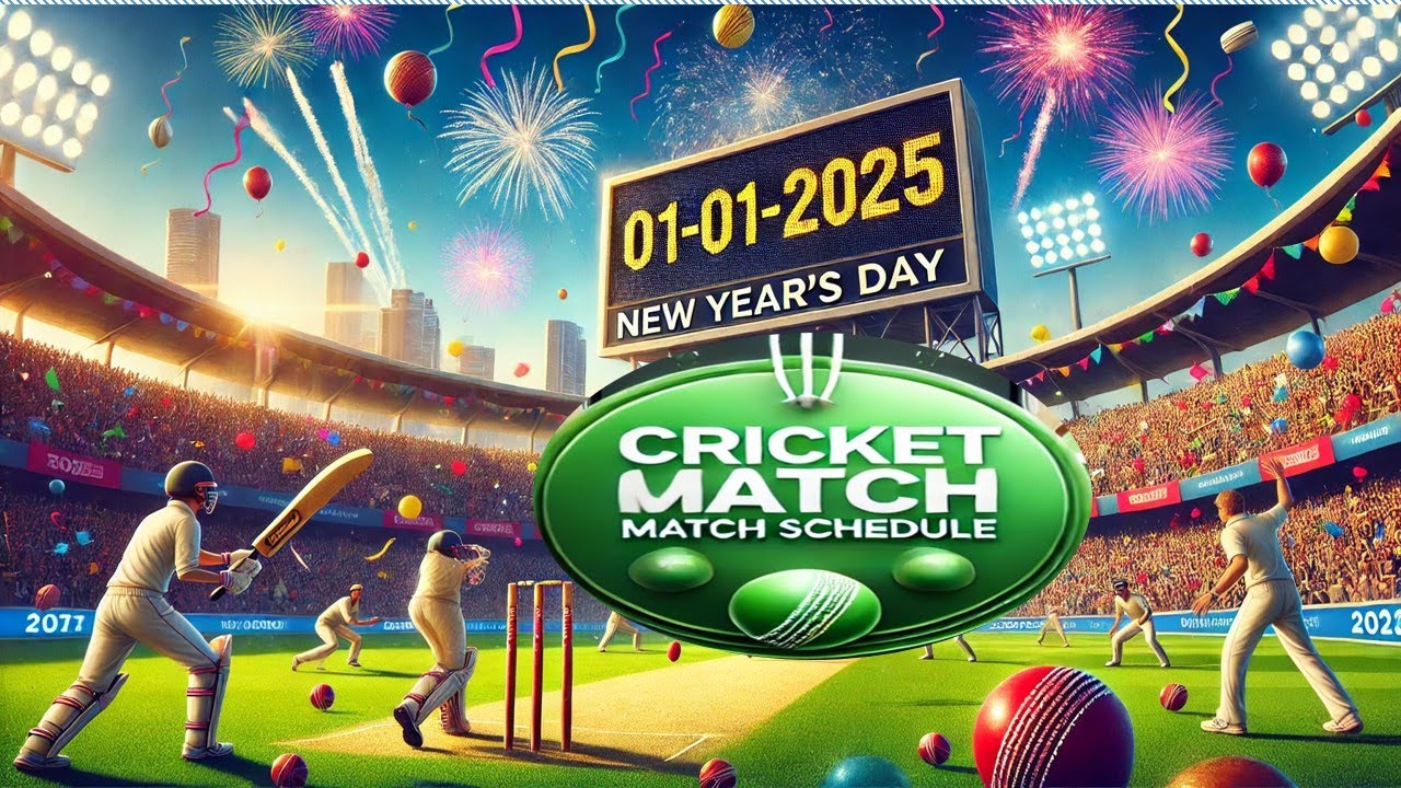Today Cricket Match schedule - 01-01-2025 - YouTube