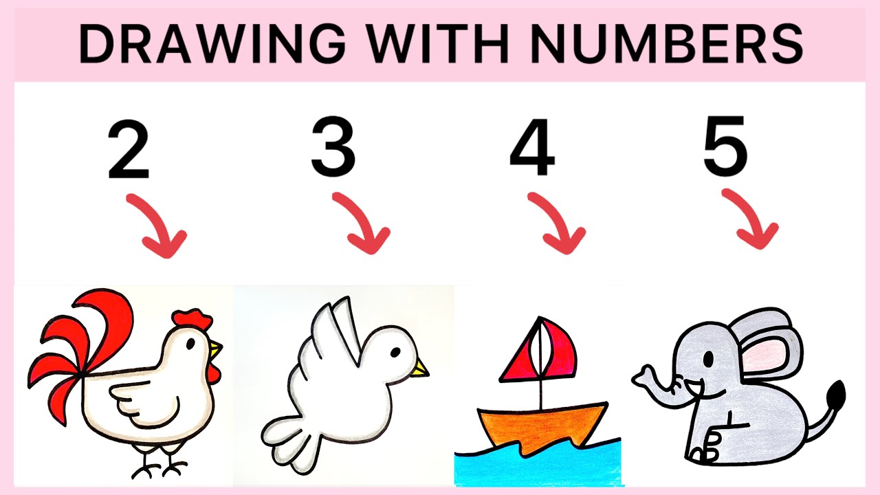 Turning numbers into drawing| Easy drawing hacks - YouTube