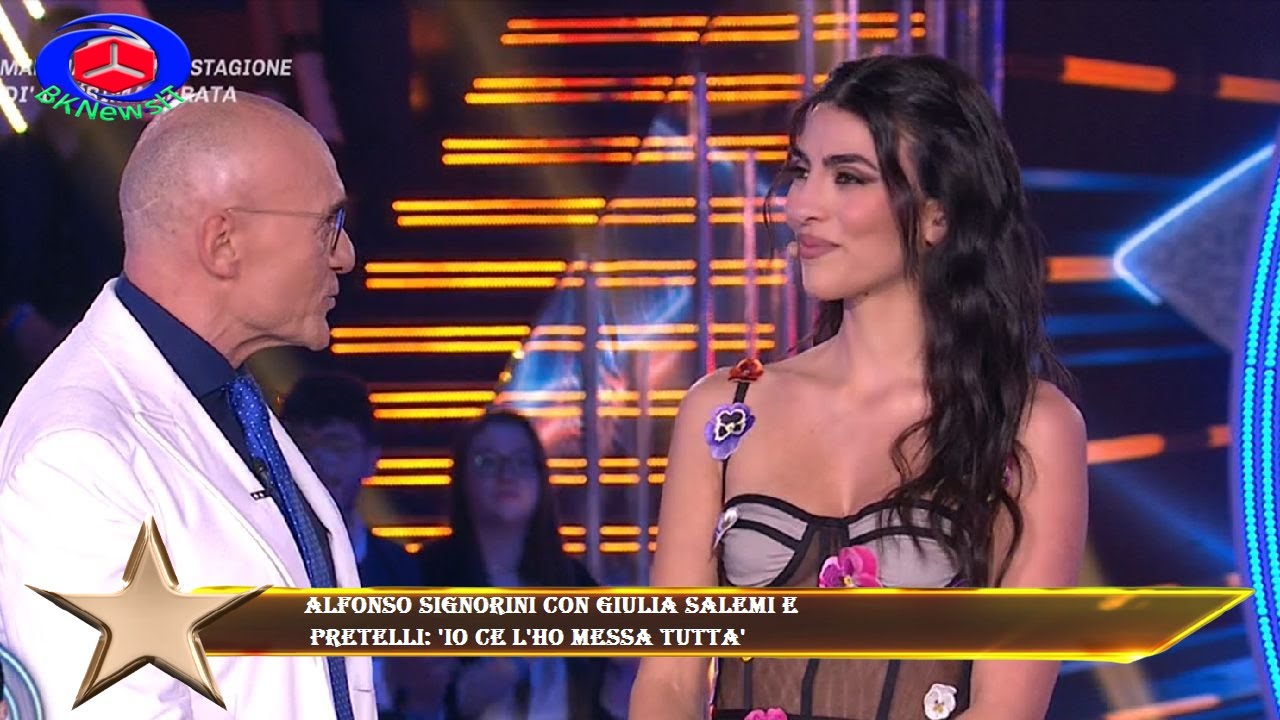 Alfonso Signorini con Giulia Salemi e Pretelli: 'Io ce l'ho messa tutta ...