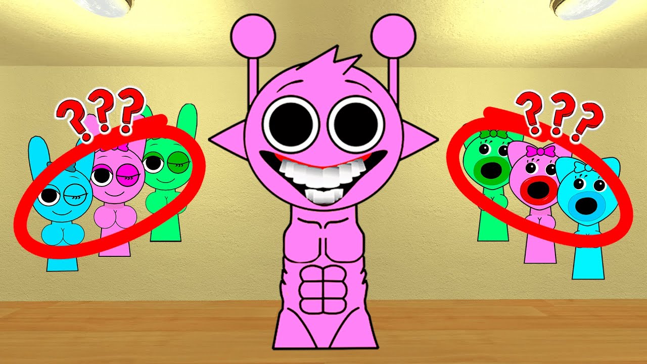 Pink Happy Simon Wants me to Find Everyone Color's Sprunki in Garry's ...