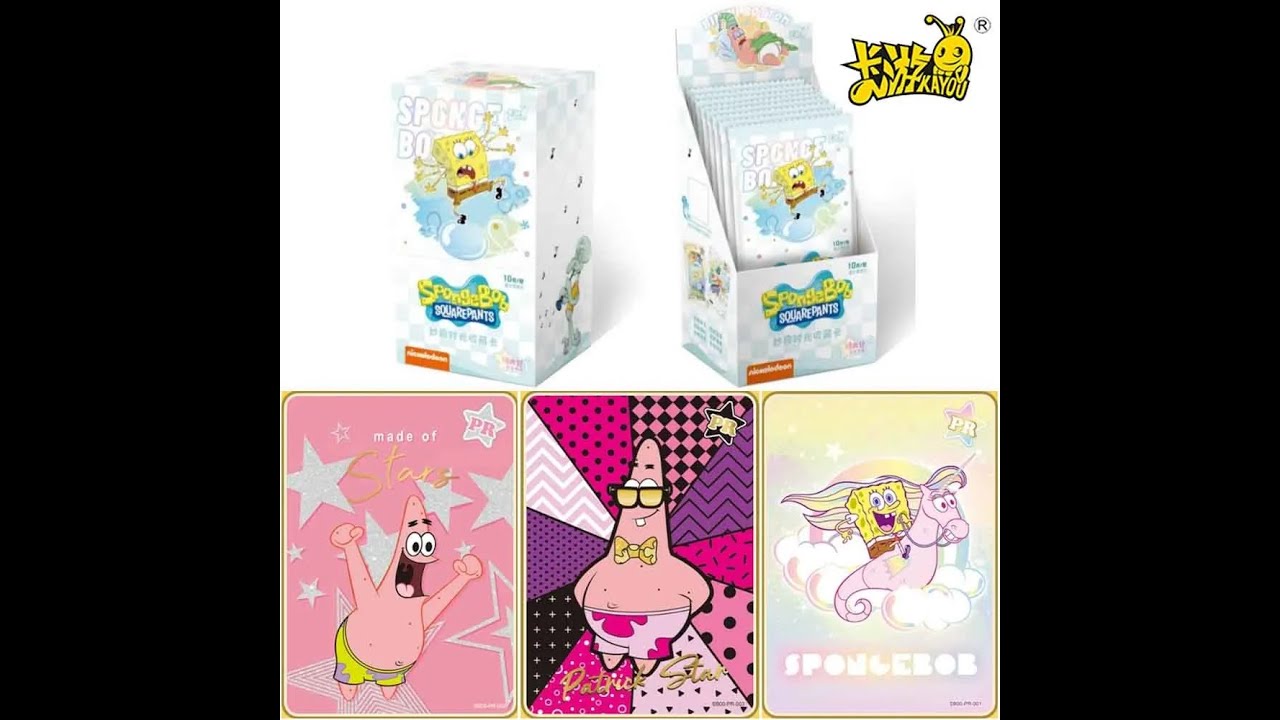 SpongeBob SB00 Booster Boxes - Kayou Online Drawing Machine - YouTube