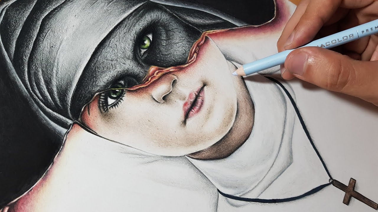 Cómo DIBUJAR a la MONJA de THE NUN / TUTORIAL paso a paso / TIPS ...