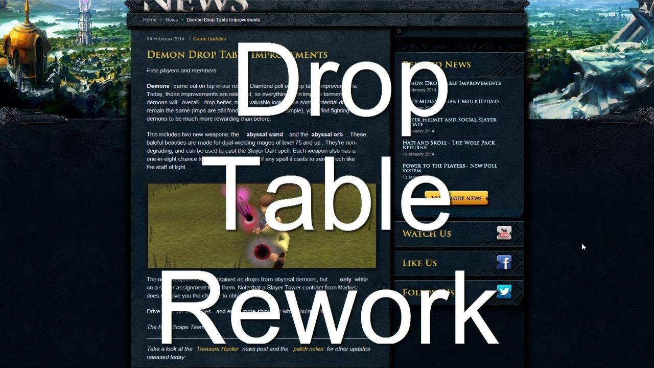 Runescape 3 Update | Demon Drop Table Rework - YouTube