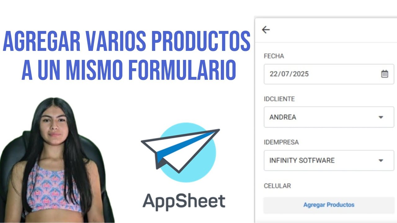 Como agregar varios productos a un mismo formulario en AppSheet | Infinity Software - YouTube