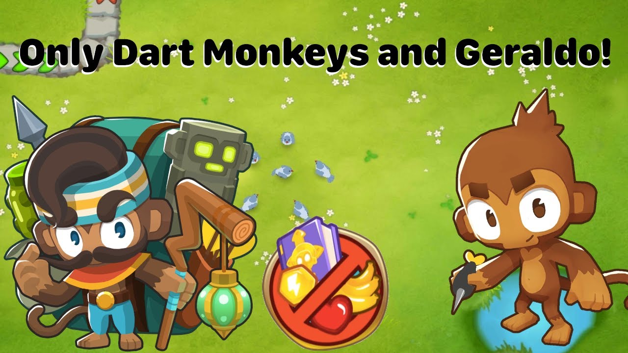 Blons Chimps with Only Dart Monkeys and Geraldo! - Bloons TD 6 - YouTube