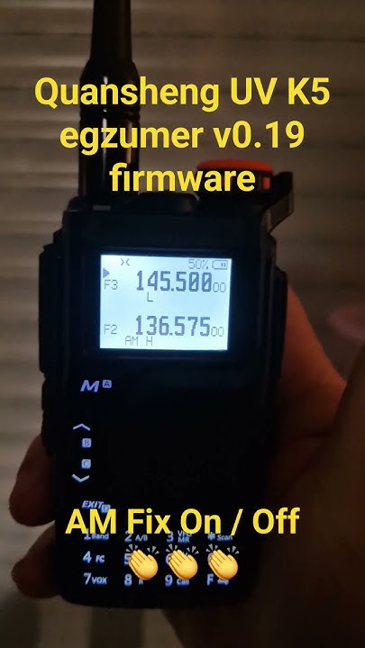 Quansheng UV K5 egzumer firmware, AM Fix On / Off - YouTube