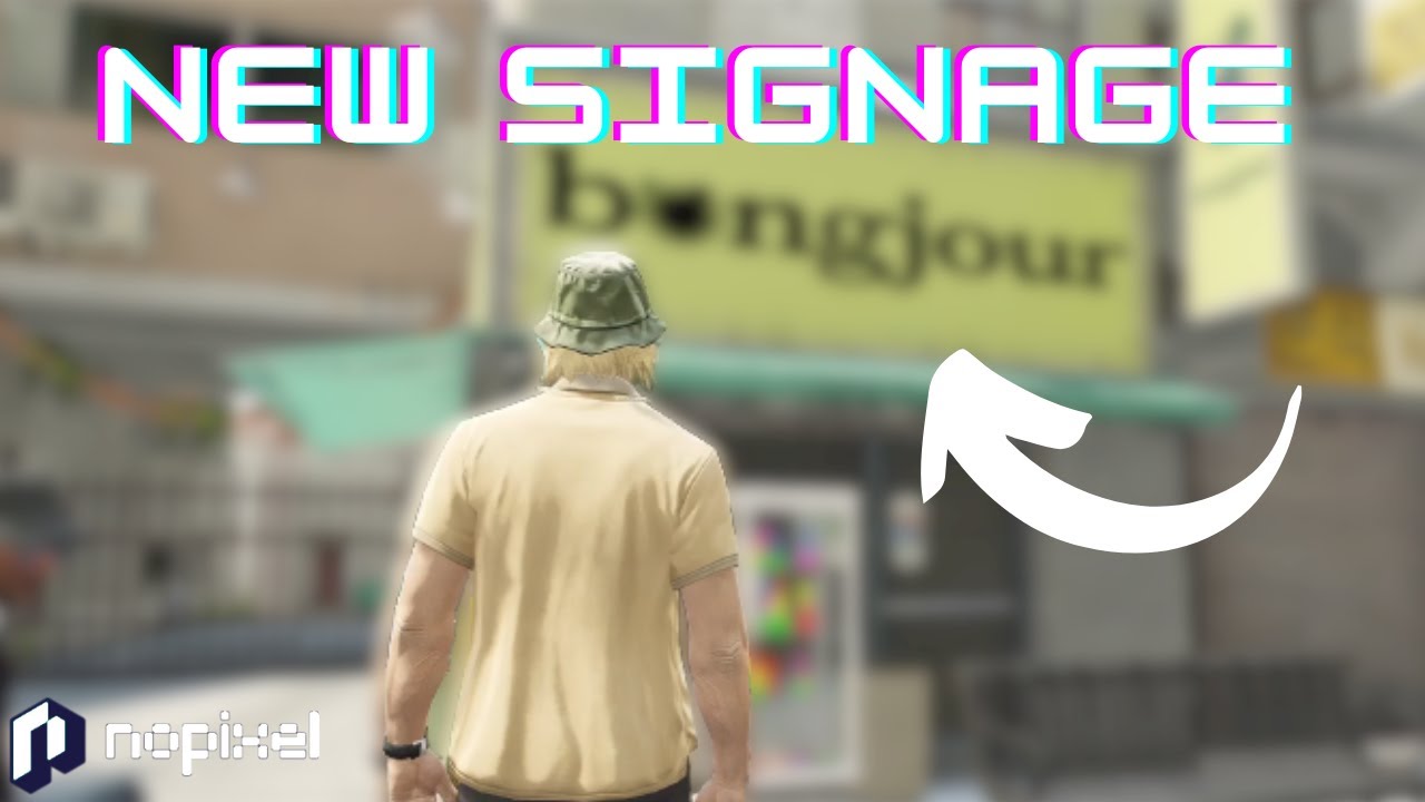 Bongjour Gets A Sign - #Nopixel GTA V RP - YouTube