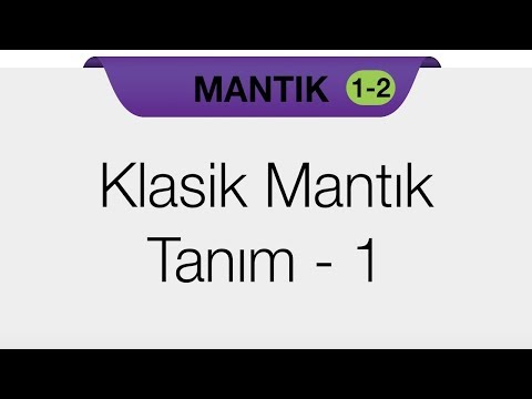 Klasik Mantık - Tanım 1