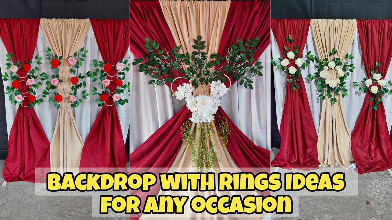 Backdrop with RINGS IDEAS 1-3 for any occasion #tutorial #diy #flower # ...