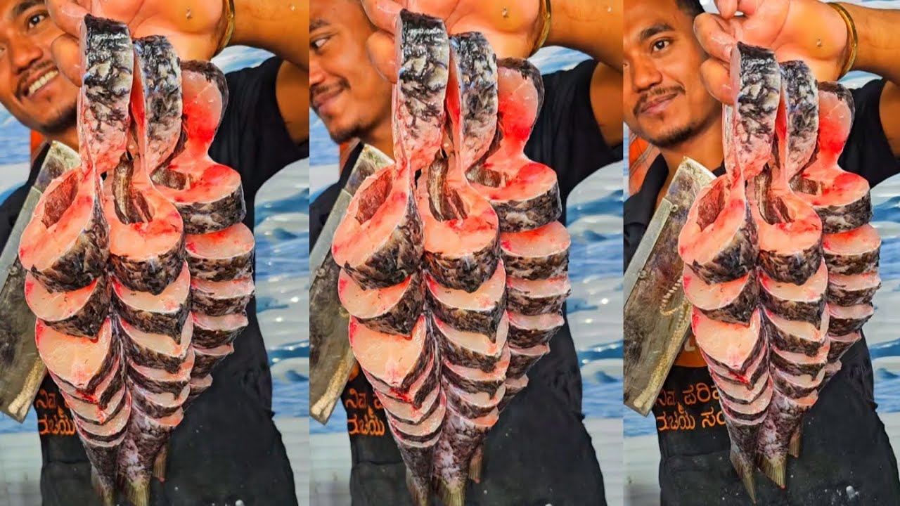 Rahu fish cutting skills!! sagar fish world hoodi Bangalore belathur ...