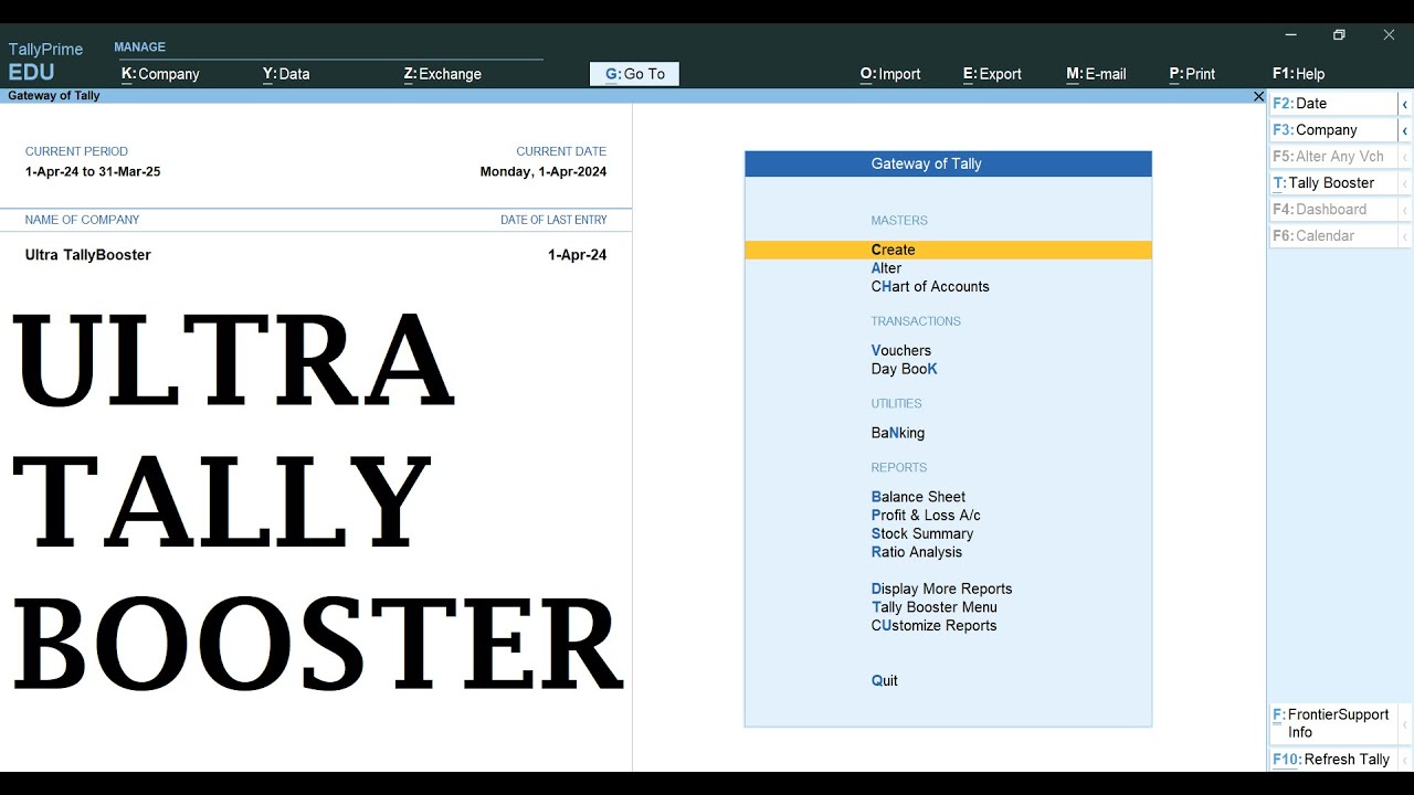 Ultra Tally Booster | Free TDL + Premium TDL for TallyPrime to enhance ...