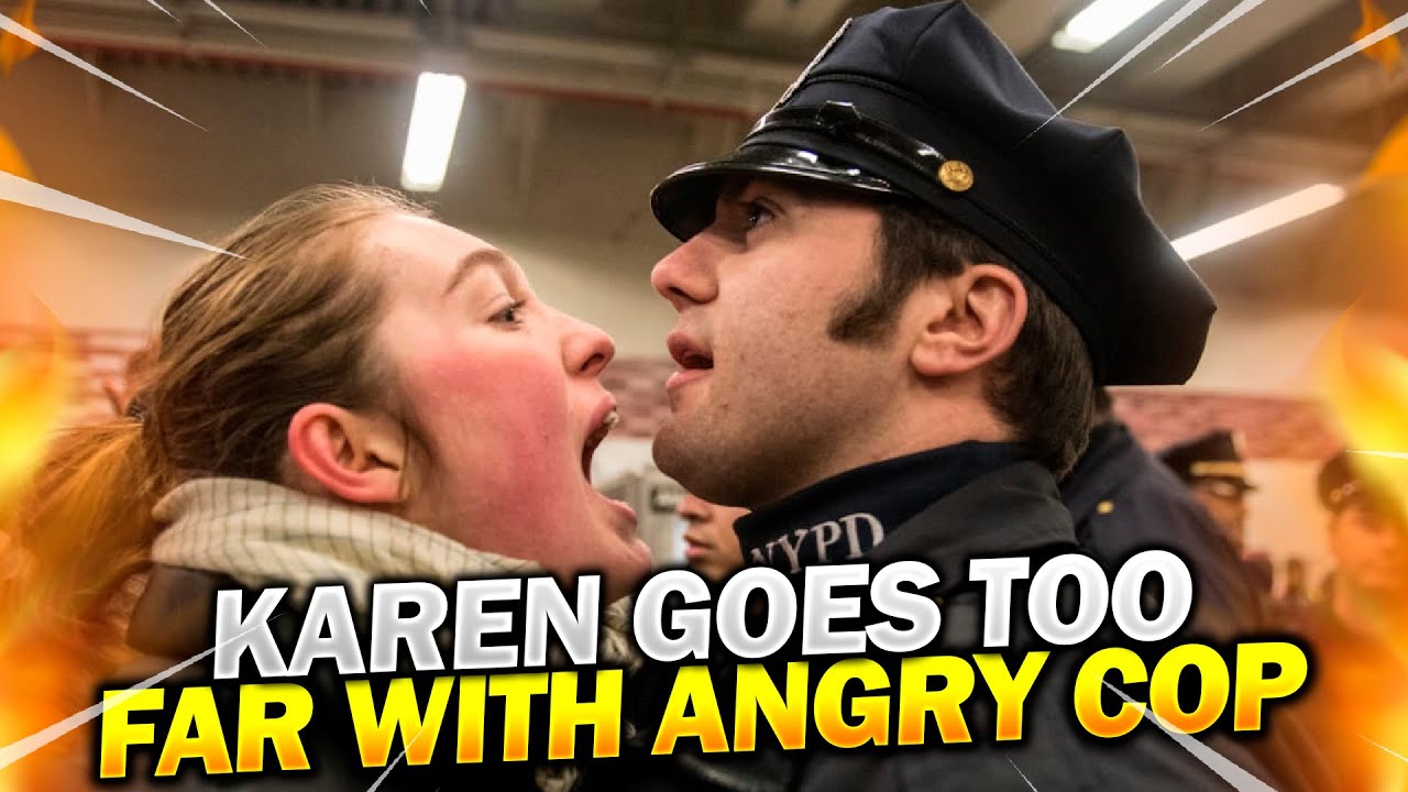 Karen Goes Too Far With Angry Cop... (Karen Fails) - YouTube