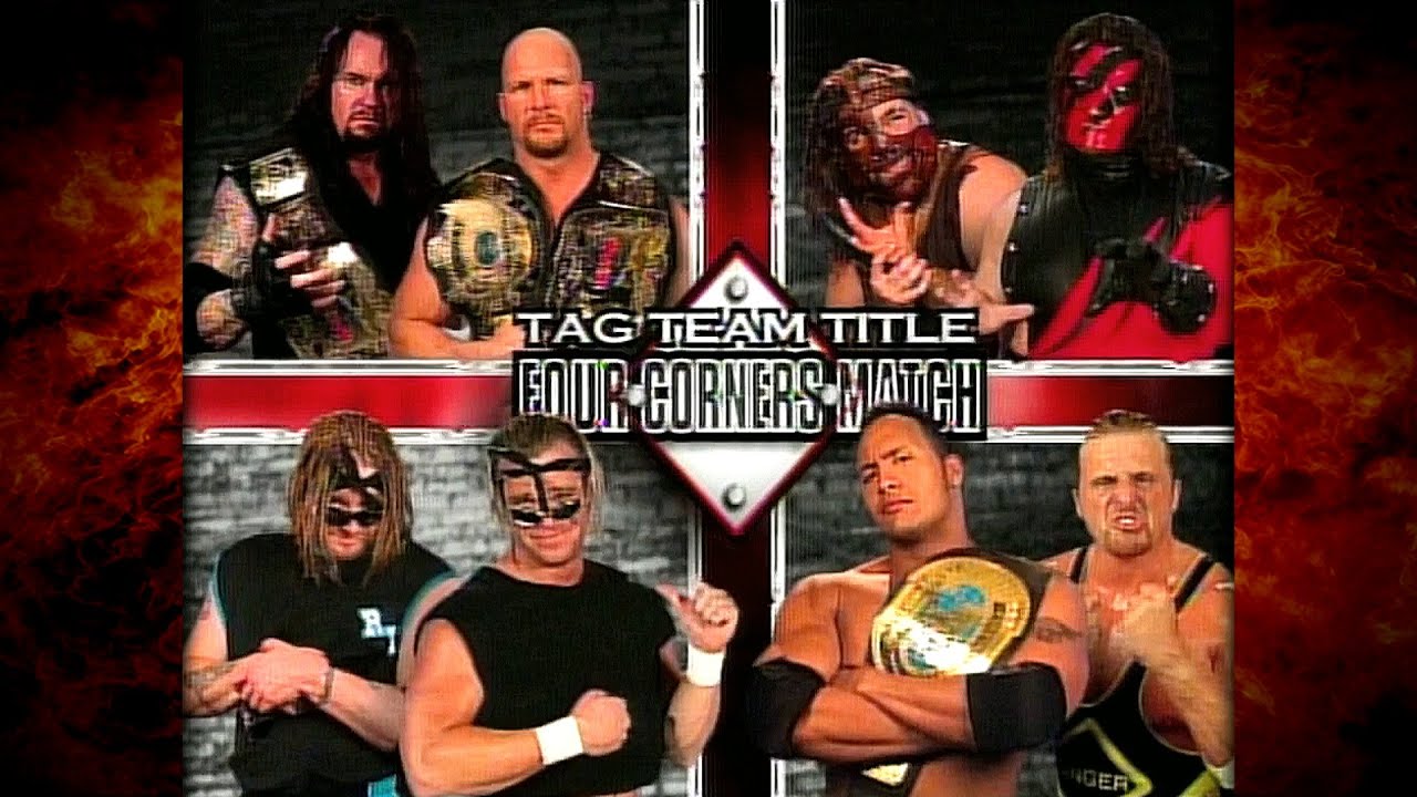The Undertaker & Stone Cold vs Kane & Mankind vs New Age Outlaws vs ...