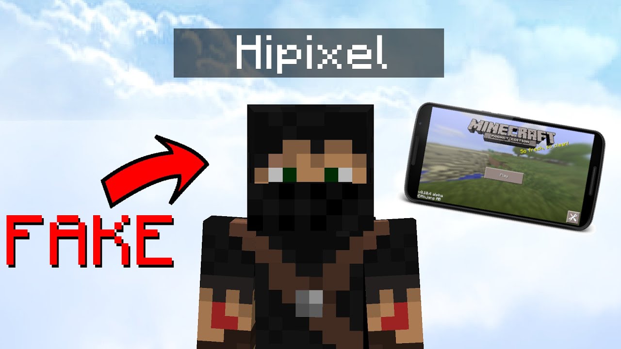 destroying mobile players on a fake hypixel server... - YouTube